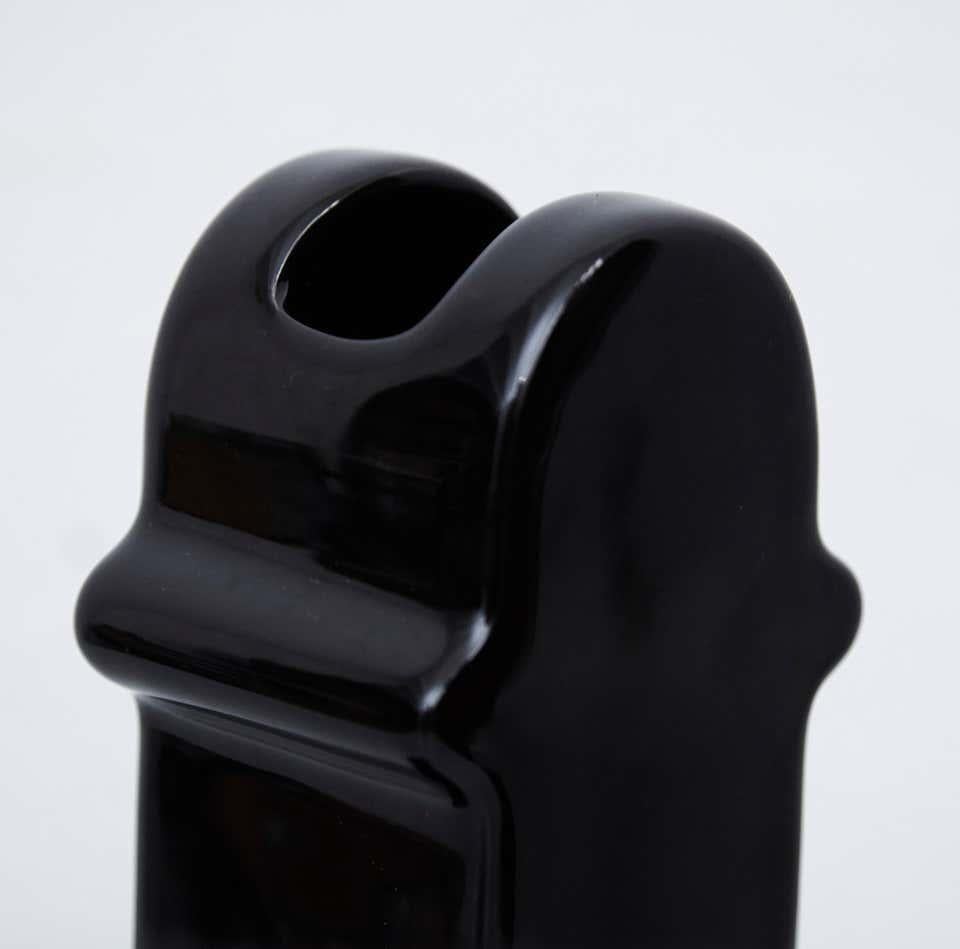 Ettore Sottsass Shiva Limited Edition Black Vase 04/100 at 1stDibs