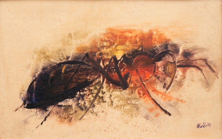 Eugen Kask - Ant Battle by Eugen Kask, Oil on Panel, Signed, 1978, Free ...
