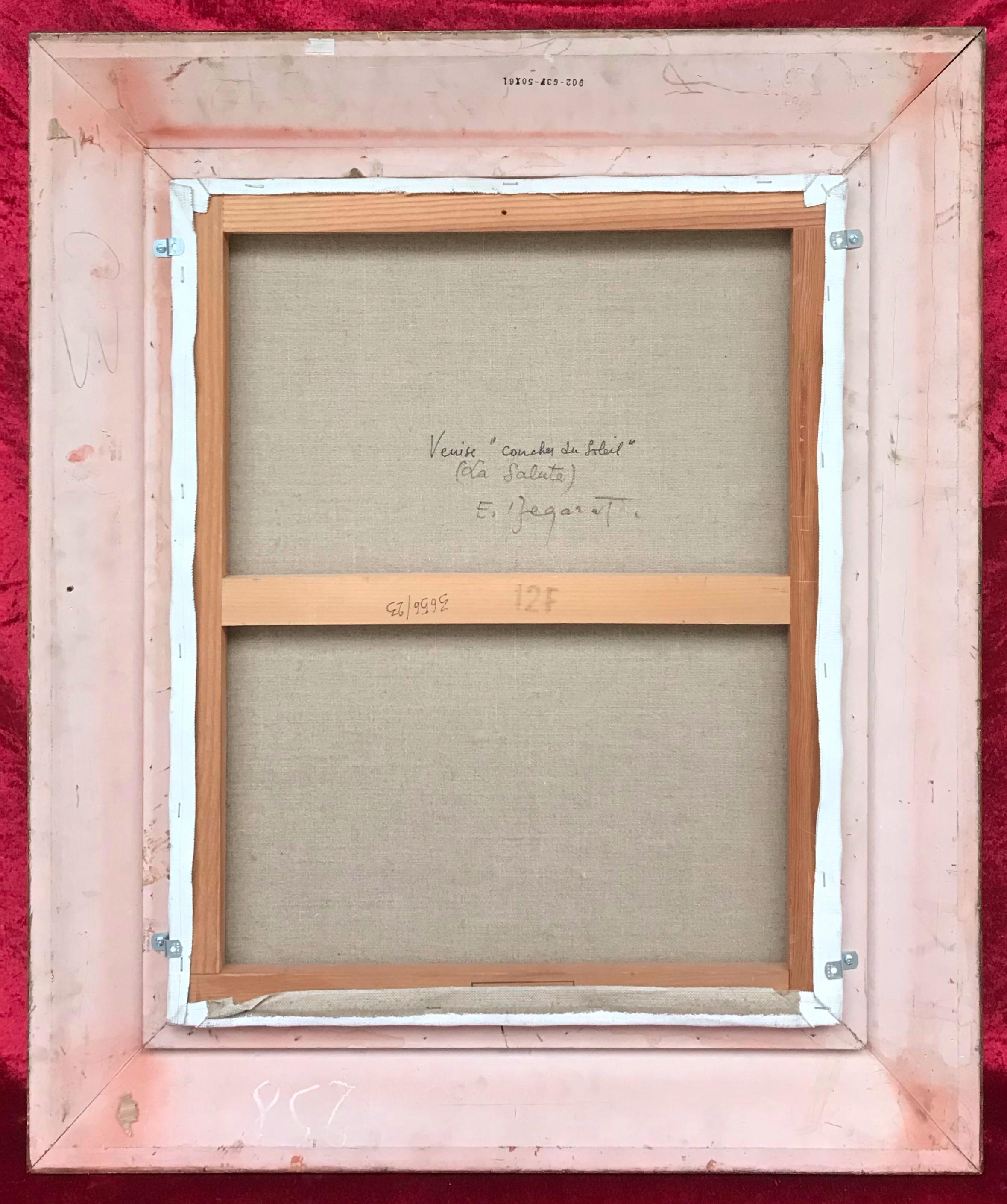 Eugène Bégarat - Venice at Sunset - Original pointillist painting For ...