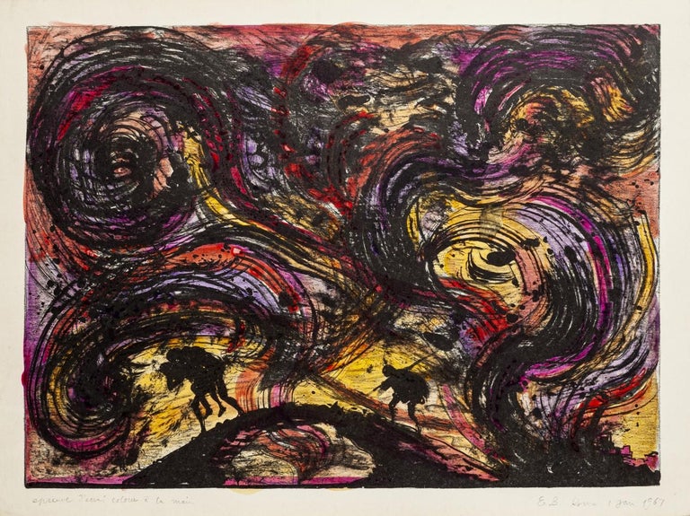 Eugene Berman - Escape from Troy - Original Lithograph by Eugène Berman ...