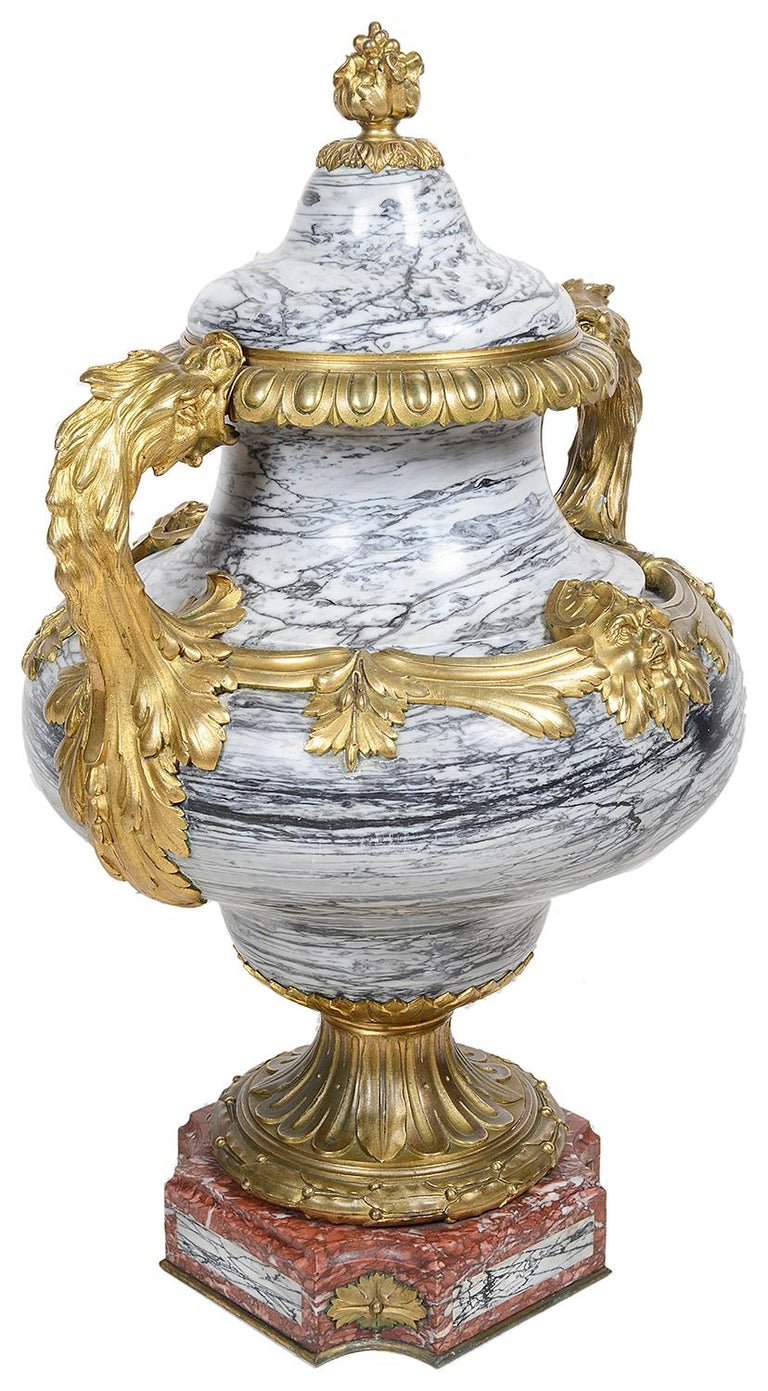 Eugene Cornu, Large Marble and Ormolu Urn, 19th Century For Sale at 1stDibs