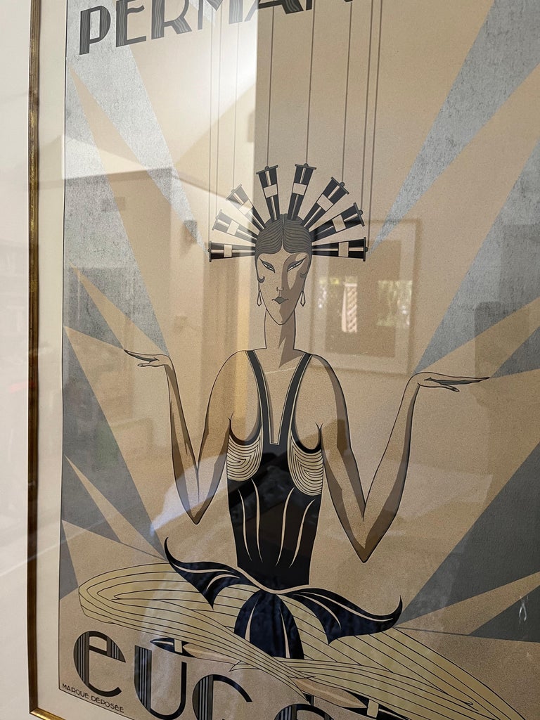 Eugene Fossey – Antikes Art-Déco-Poster „Eugene – Permanente Ondulation ...