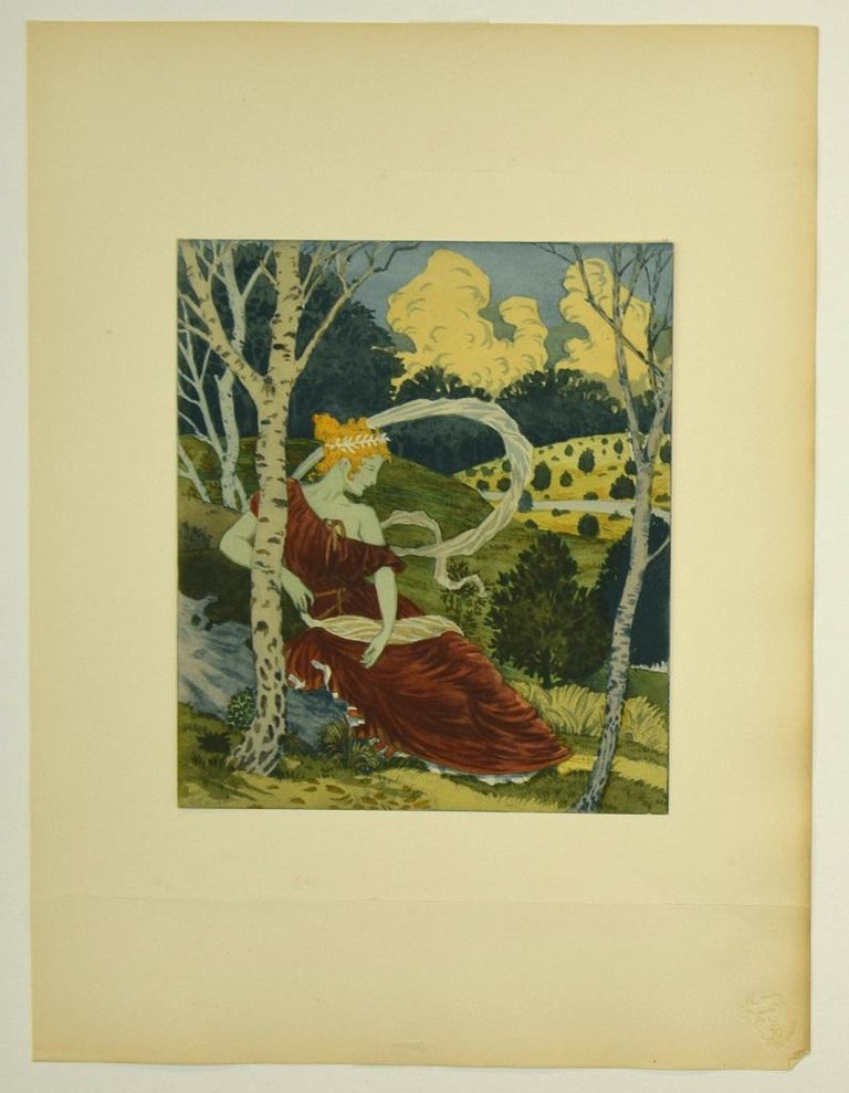 Eugène Grasset - In the Woods - Original Lithograph by E. Grasset ...