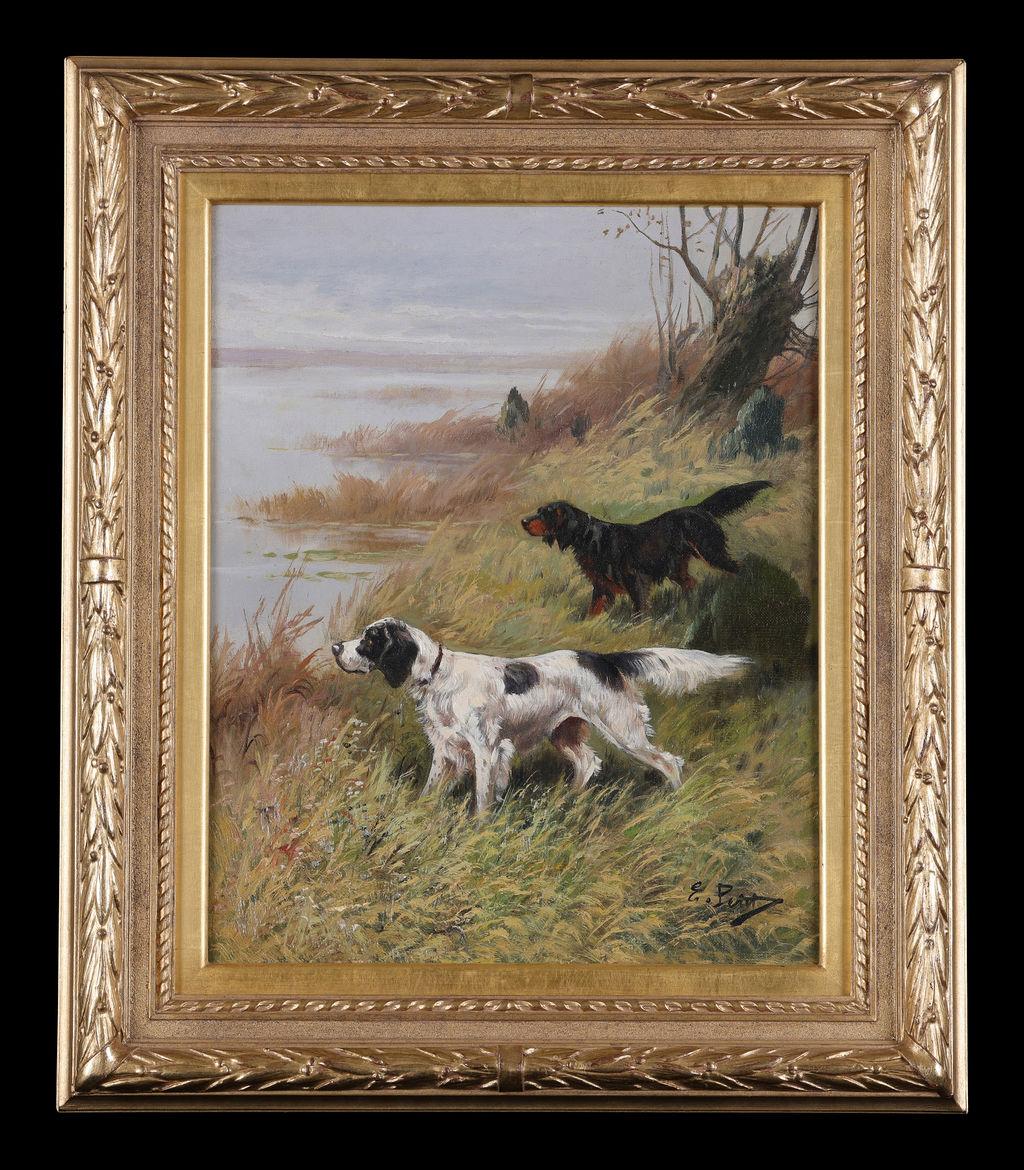 Godefroy De Hagemann - French Barbizon rural landscape: young girls ...