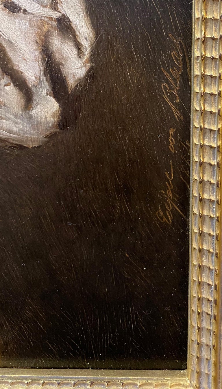 Eugene von Blaas - Portrait of a Boy Peeling Fruit For Sale at 1stDibs