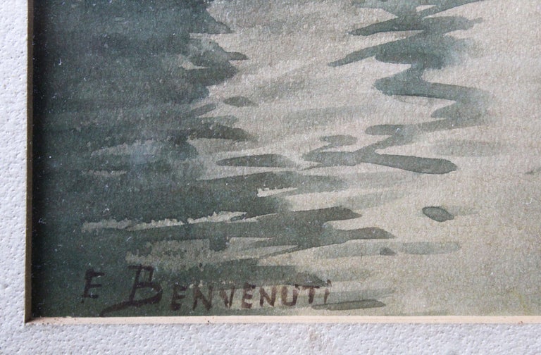 Eugenio Benvenuti - Eugenio Benvenuti "Scene Along a Venice Canal" For ...