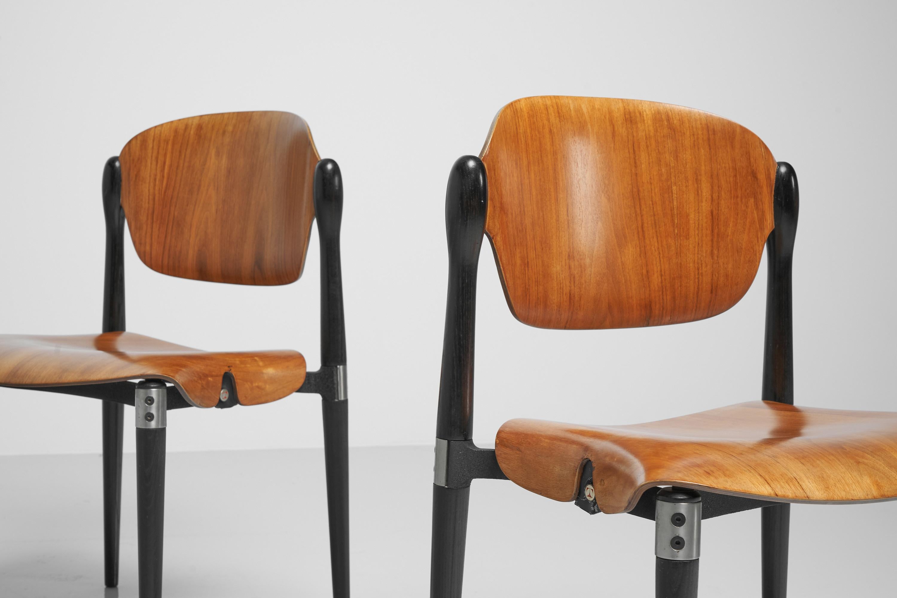 Eugenio Gerli S83 Chairs Set of 4 Tecno, Italy, 1962 at 1stDibs