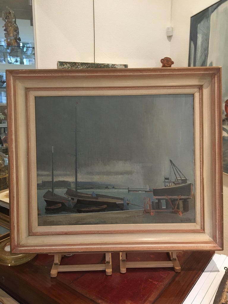 Eugène Louis Martin - Quai Gustave-Ador and Lake Geneva boats, Geneva ...