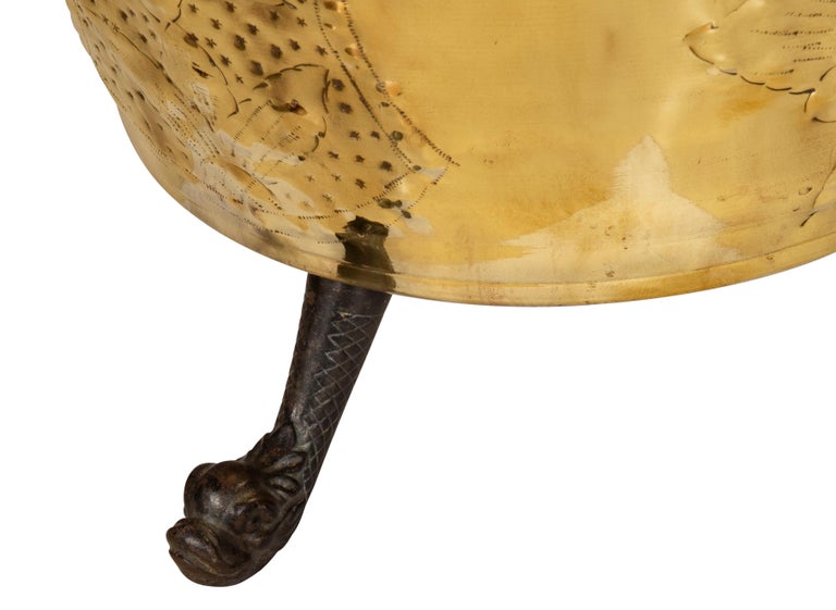 European Brass Fireplace Bucket For Sale at 1stDibs