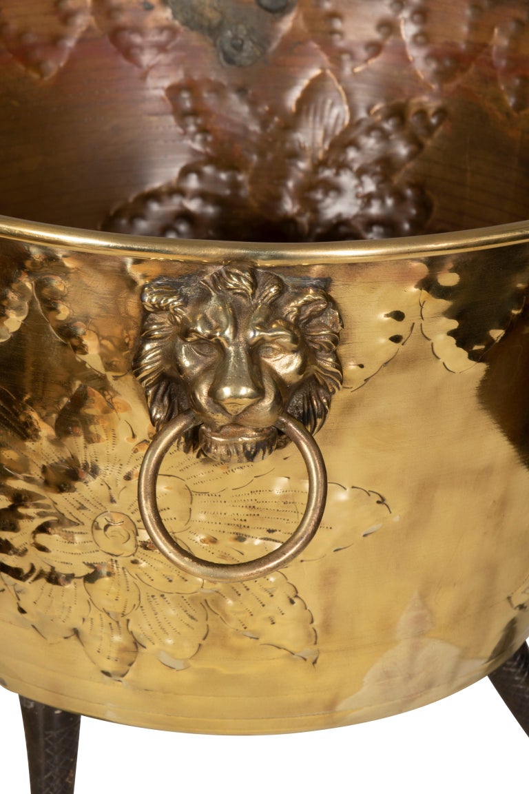 European Brass Fireplace Bucket For Sale at 1stDibs