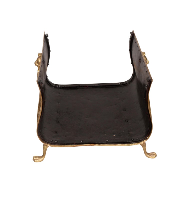 European Brass Fireplace Log Holder at 1stDibs