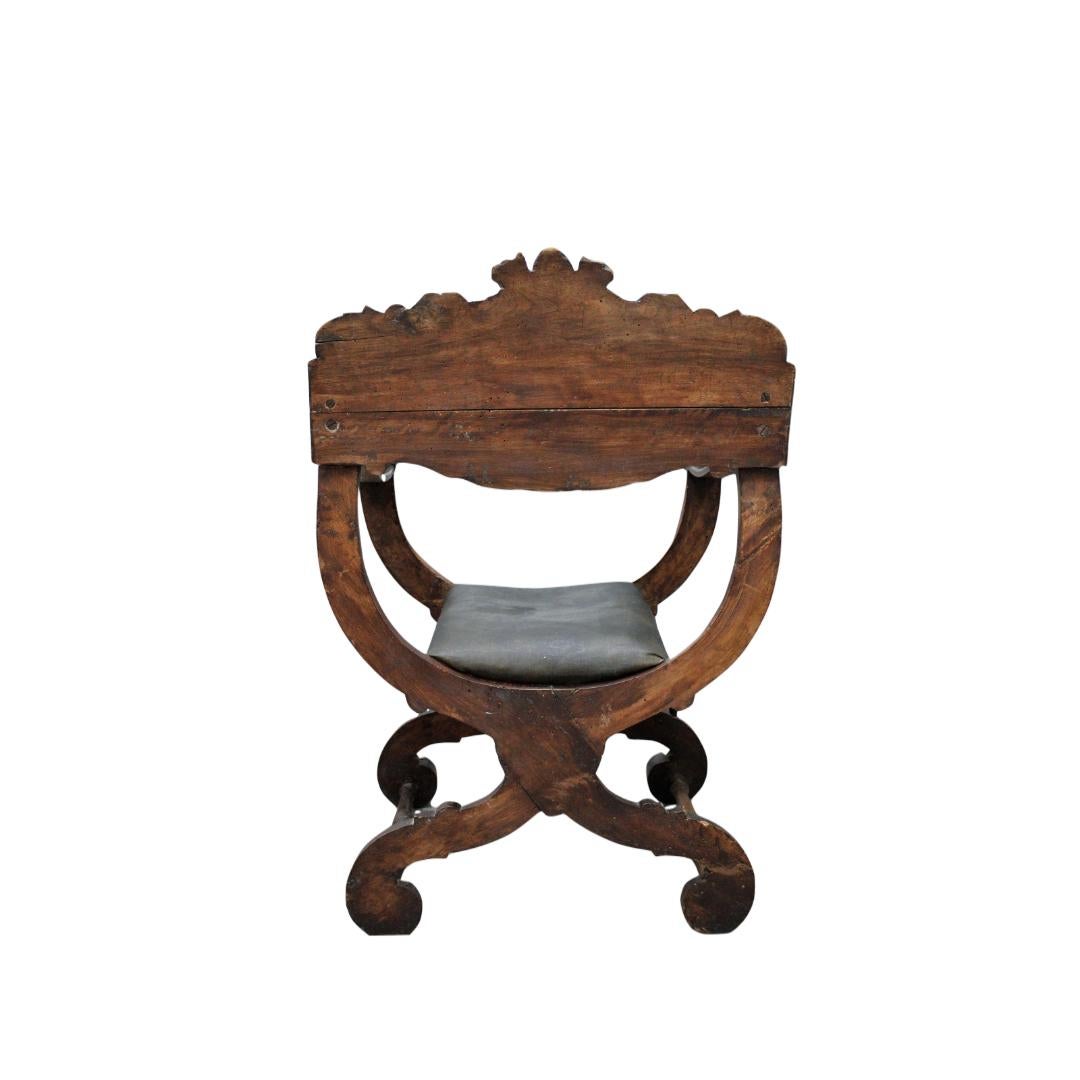 European Curule Chair W/ Carved Figures For Sale at 1stDibs | antique ...