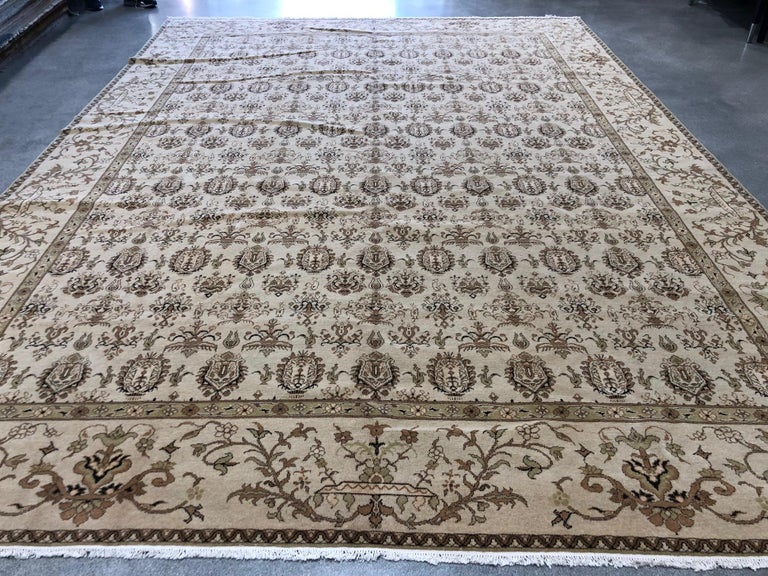 European Design Rug in Beige and Brown For Sale at 1stDibs