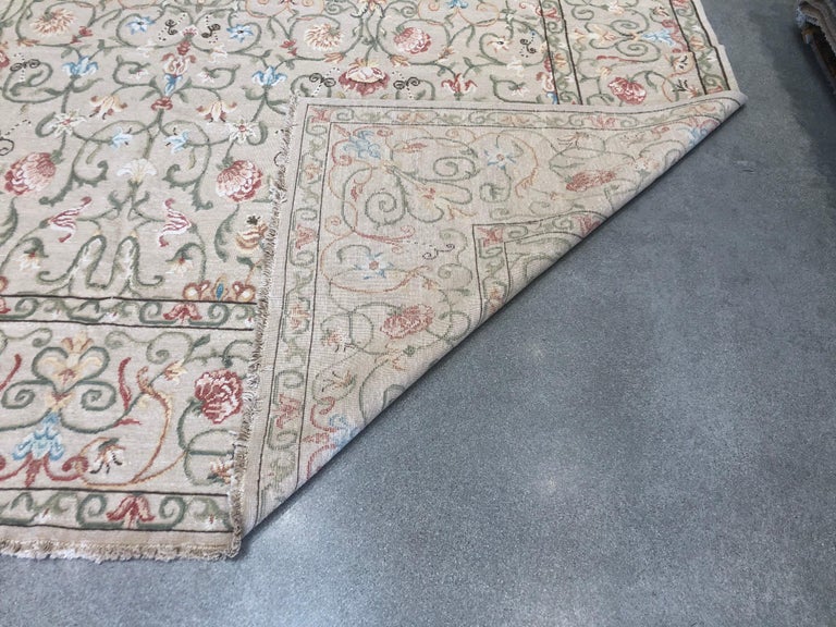 European Design Rug with Floral All-Over Design For Sale at 1stDibs