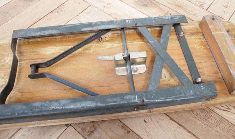 European Folding Bench with Metal Legs at 1stDibs | foldable bench legs ...
