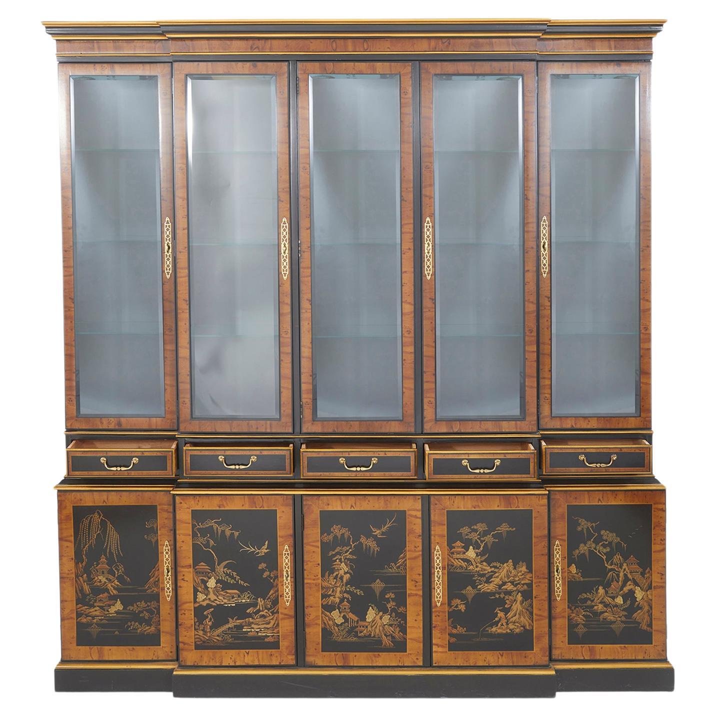 A Chinoiserie China Cabinet / Breakfront at 1stDibs