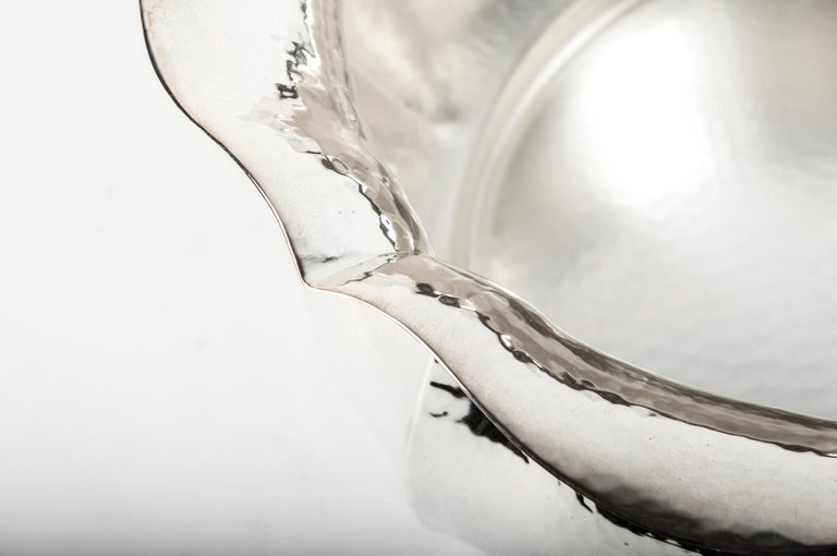 European Hammered Silver Plated Barware Champagne Cooler For Sale at ...