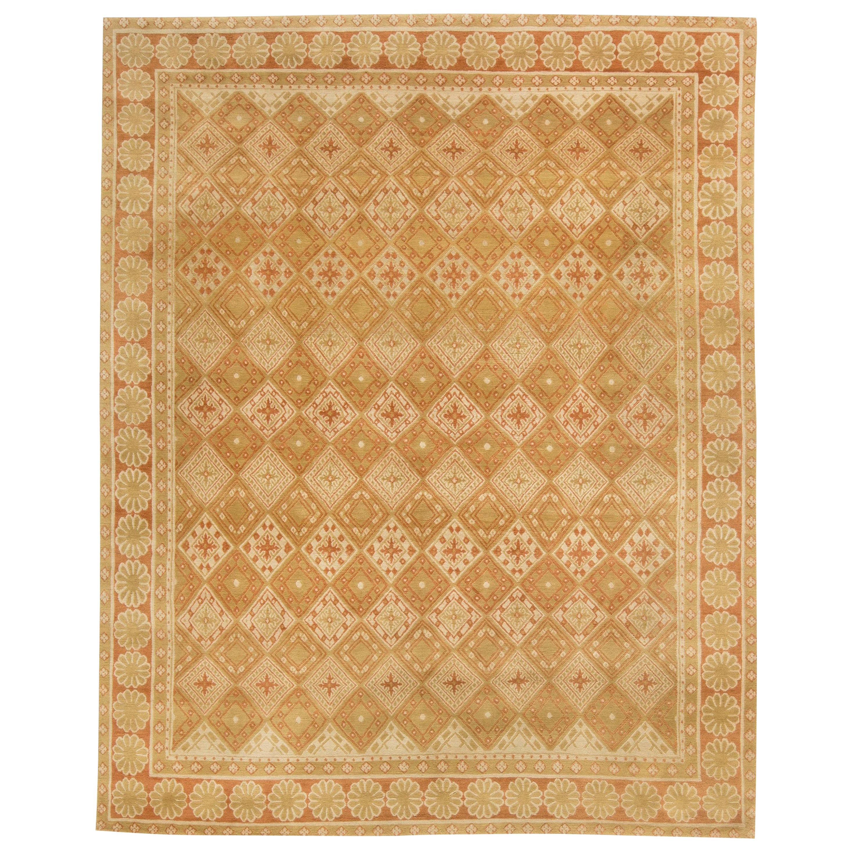 Handmade Wool Rug, Infinity Design 8 x 10 Ft. Inspired by Bauhaus ...