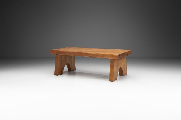 European Low Oak Coffee Table, Europe, ca 1950s at 1stDibs