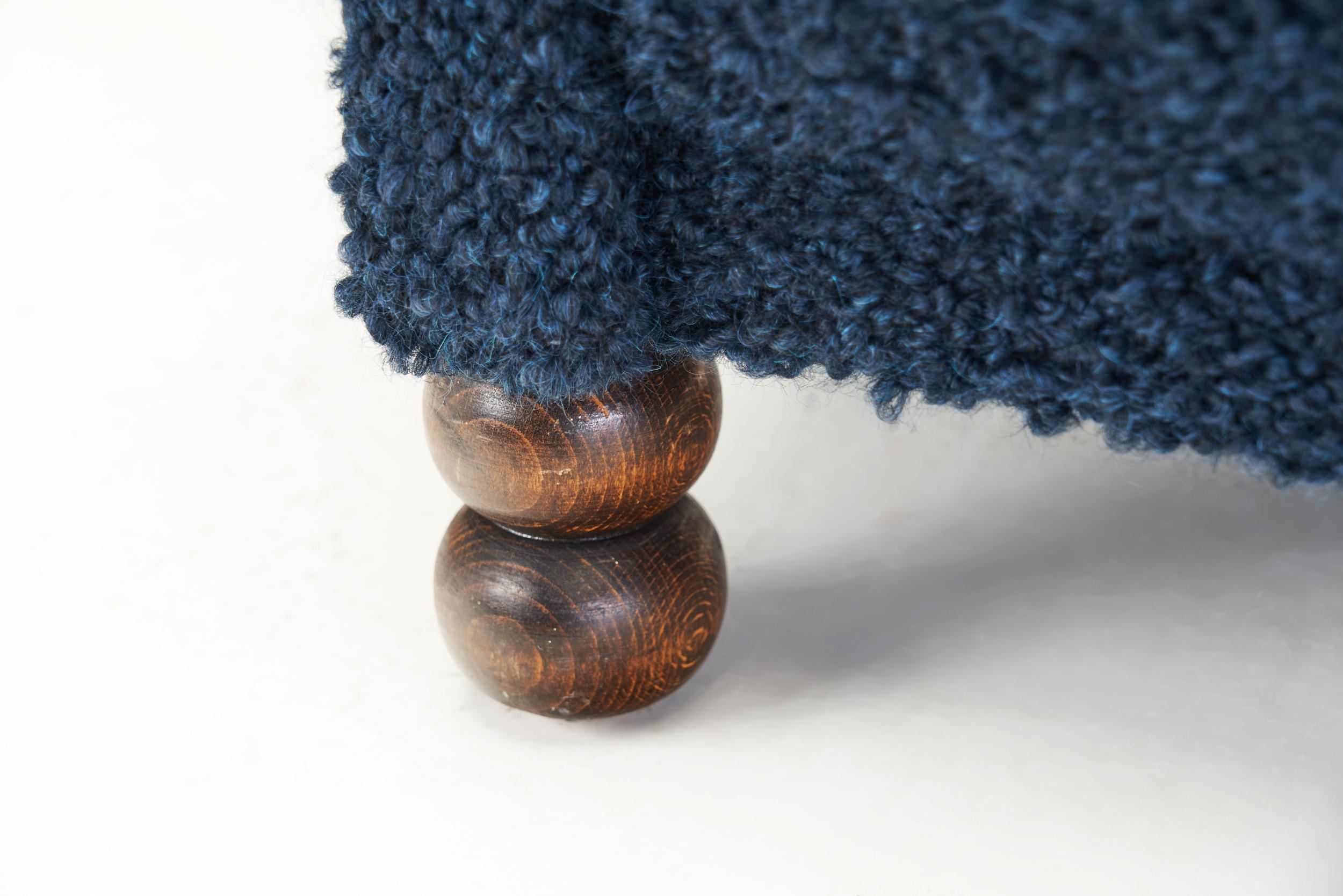 European Mid-Century Modern Lounge Chairs with Double Bun Feet, Europe ...