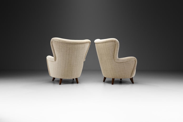 European Mid-Century Modern Upholstered Lounge Chairs, Europe, circa ...