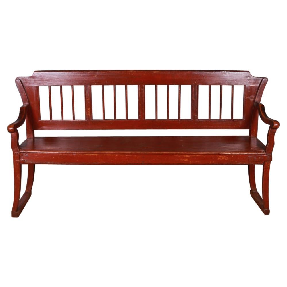 Hand Painted European Bench For Sale at 1stDibs