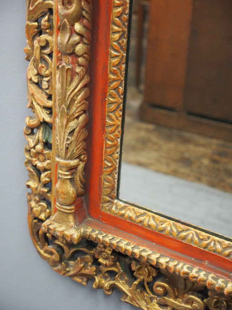 European Painted and Gilded Wall Mirror at 1stDibs
