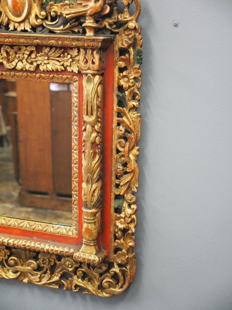 European Painted and Gilded Wall Mirror at 1stDibs