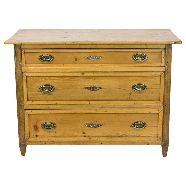 European Pine Three-Drawer Chest For Sale at 1stDibs | mirrored chest ...
