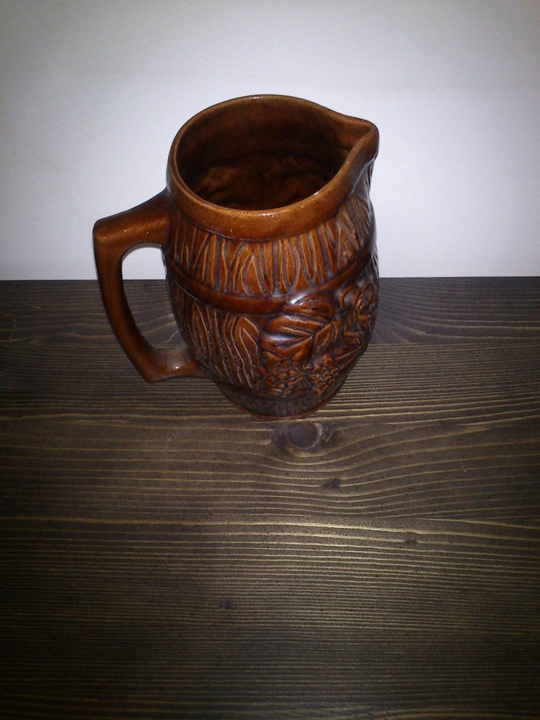 European Pottery Wine Pitcher, circa 1950s For Sale at 1stDibs