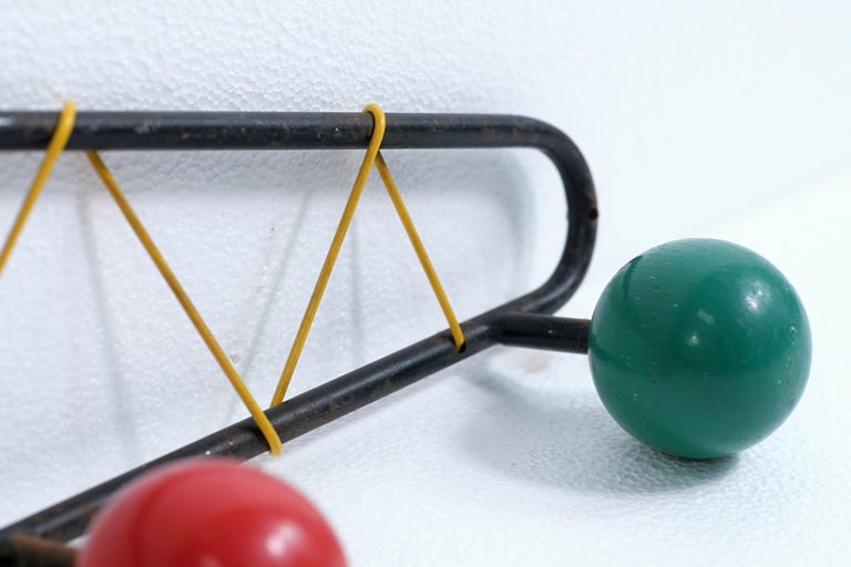 European Steel Colorful Ball Hook Coat Rack Wall Mounted For Sale at ...