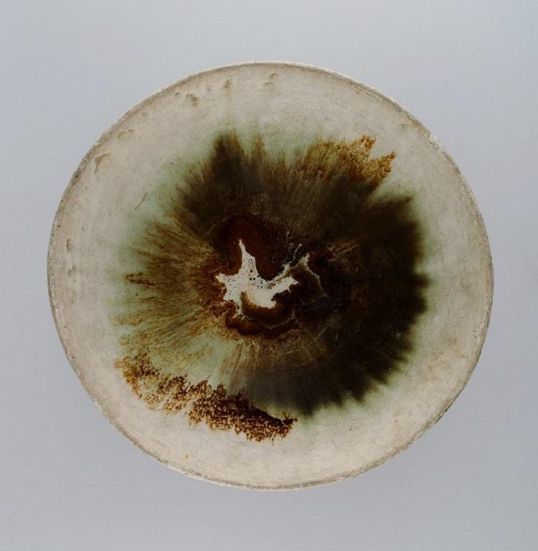 European Studio Ceramicist, Large Unique Bowl in Glazed Ceramics For ...