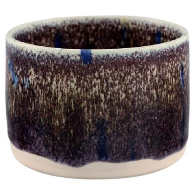 European Studio Ceramicist, Unique Vase in Glazed Stoneware For Sale at ...