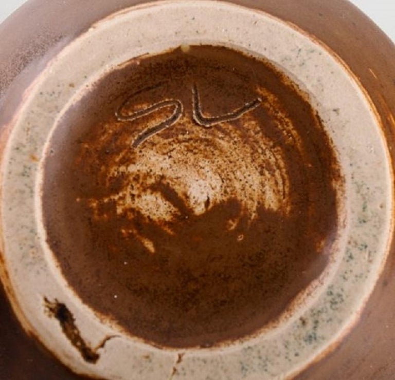European Studio Ceramicist, Unique Vase in Glazed Stoneware, Late 20th ...