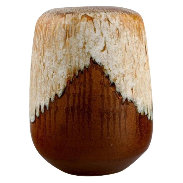 European Studio Ceramicist, Unique Vase in Glazed Stoneware, Late 20th ...