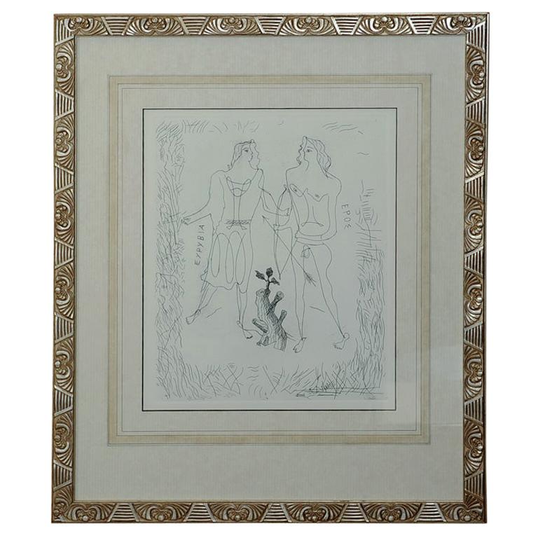 'Eurybia and Eros' Etching by Georges Braque For Sale at 1stDibs