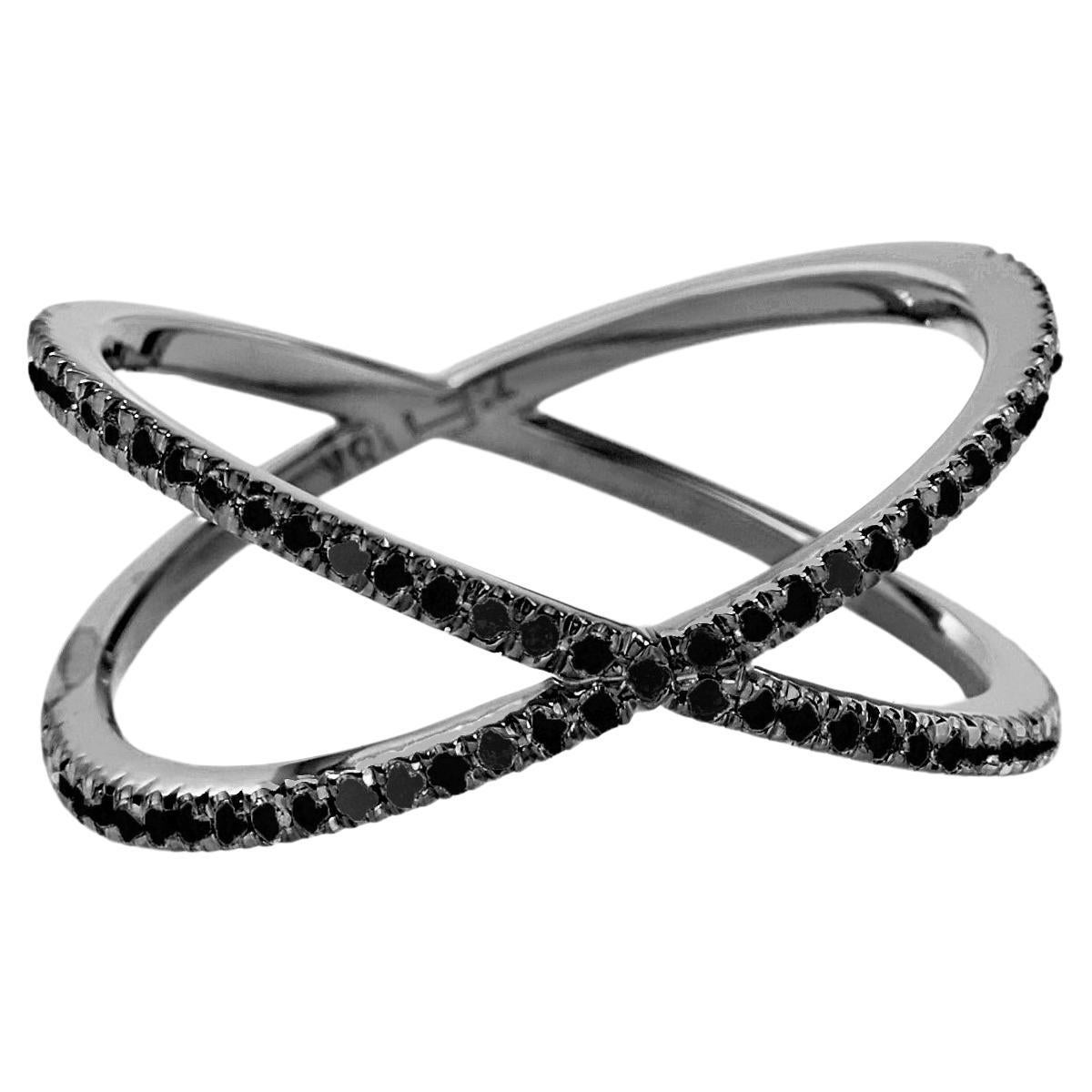 Eva Fehren Shorty Cuff 18 Karat Blackened White Gold and Ombré Diamonds ...