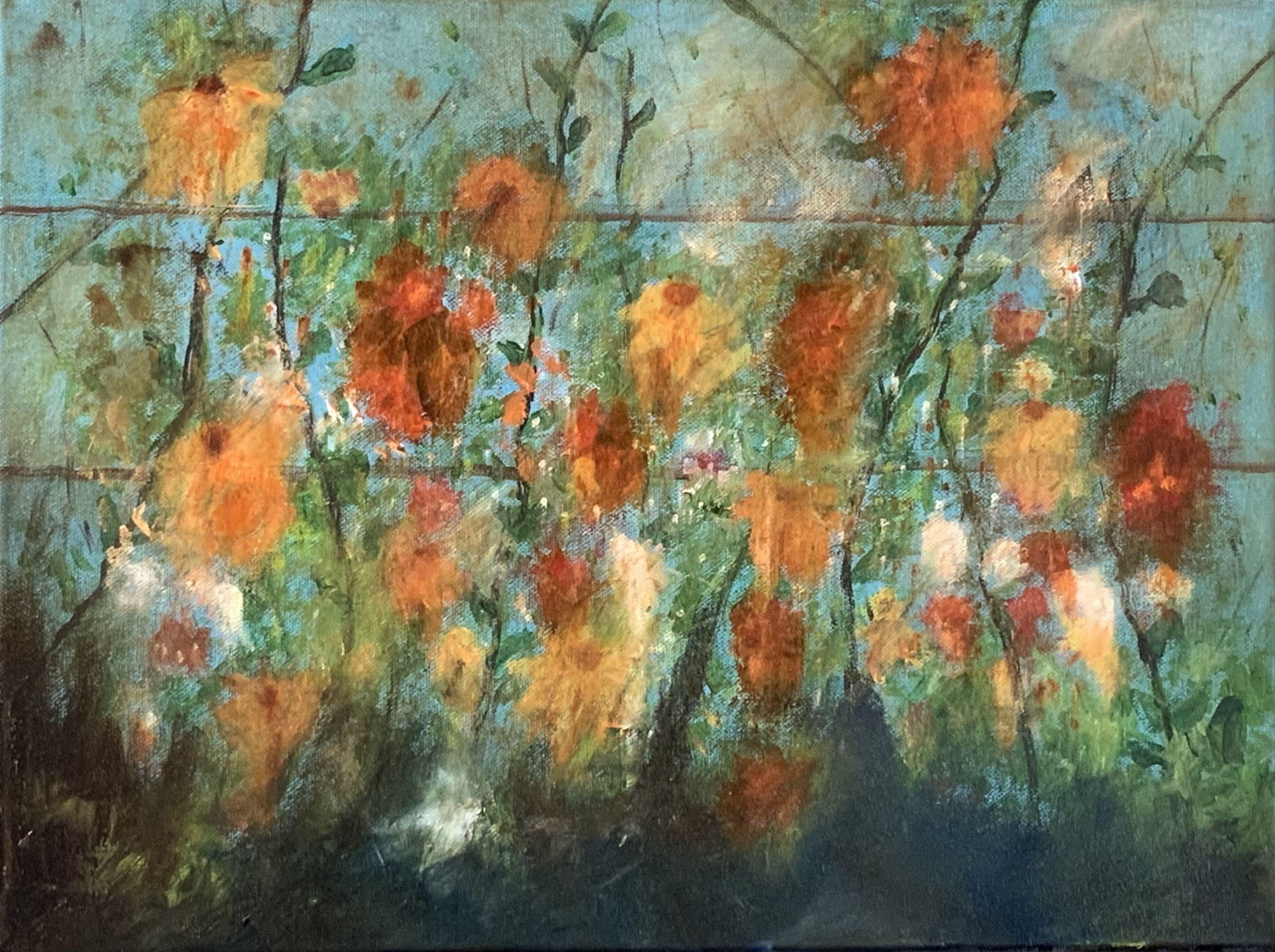 Eva Hoffmann - The abandoned garden i, Painting, Oil on Canvas at 1stDibs