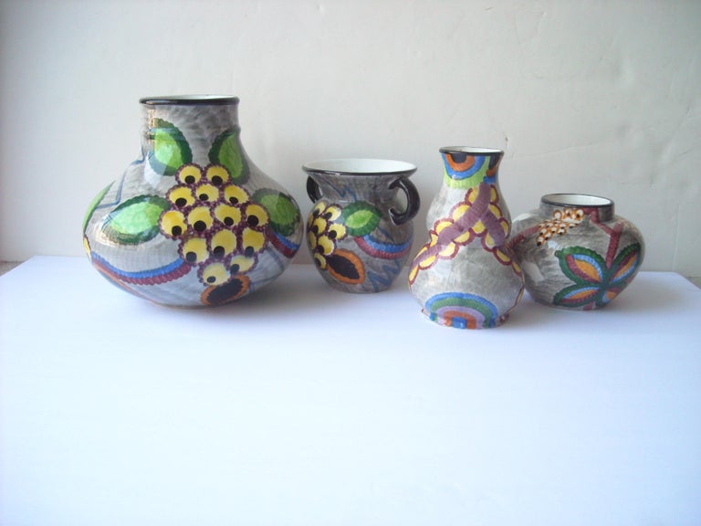 Eva Zeisel Ceramic/Majolica Vases by SMF Schramberg, Set of 4, Marked ...
