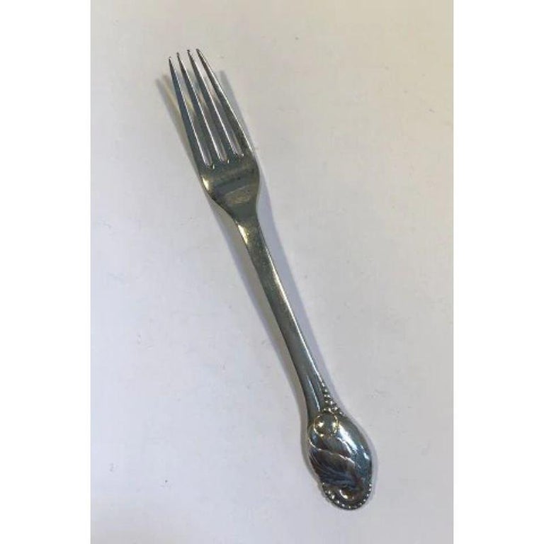 Evald Nielsen No 10 Silver Luncheon Fork For Sale at 1stDibs