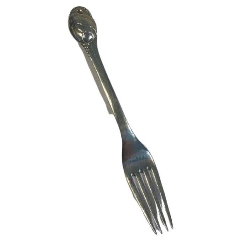 Evald Nielsen No 10 Silver Luncheon Fork For Sale at 1stDibs