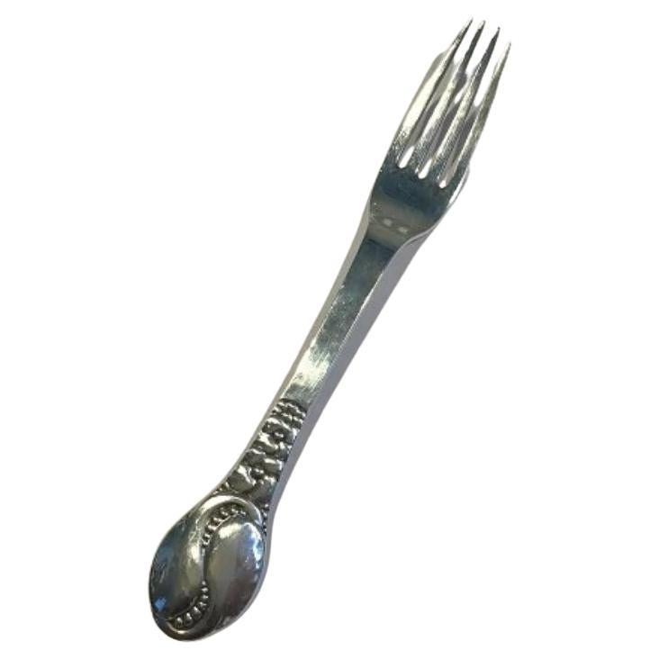 Evald Nielsen Silver Dinner Fork No 6 For Sale at 1stDibs