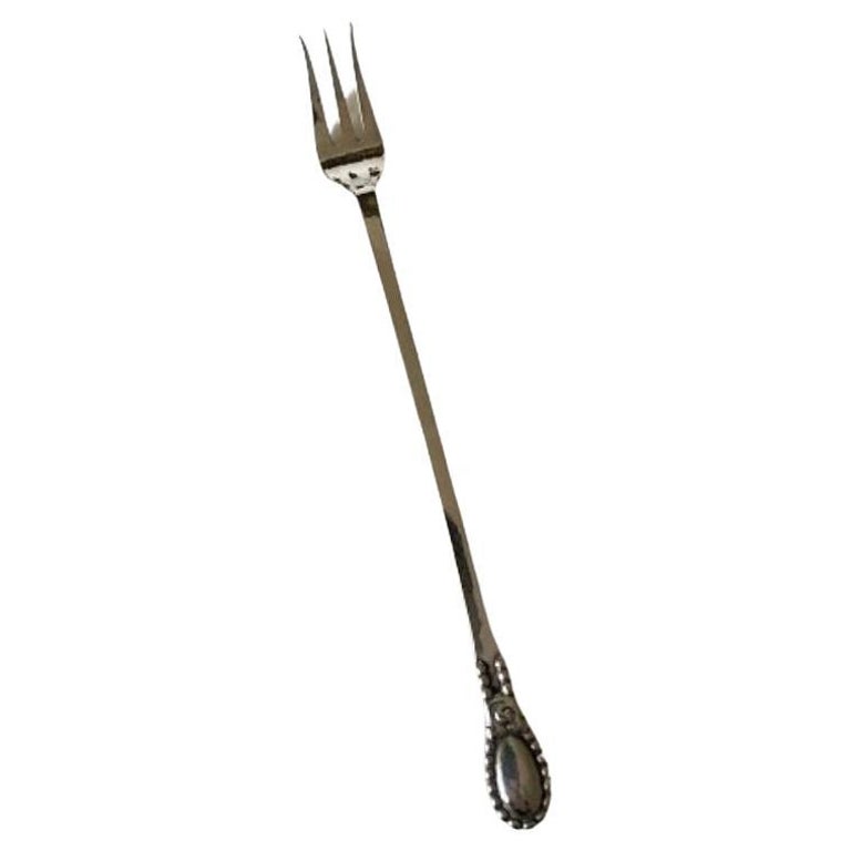 Evald Nielsen No. 13 Cocktail Fork in Silver For Sale at 1stDibs
