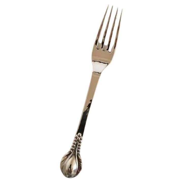 Evald Nielsen number 6, lunch fork in all silver. 1920's. Eight pieces ...