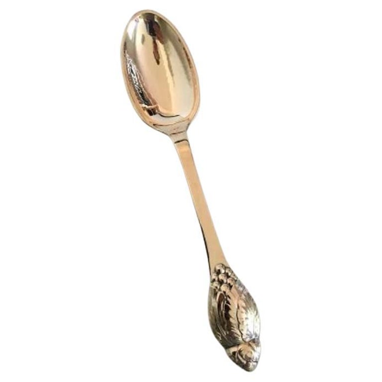 Evald Nielsen No. 6 Dessert Spoon in Silver For Sale at 1stDibs