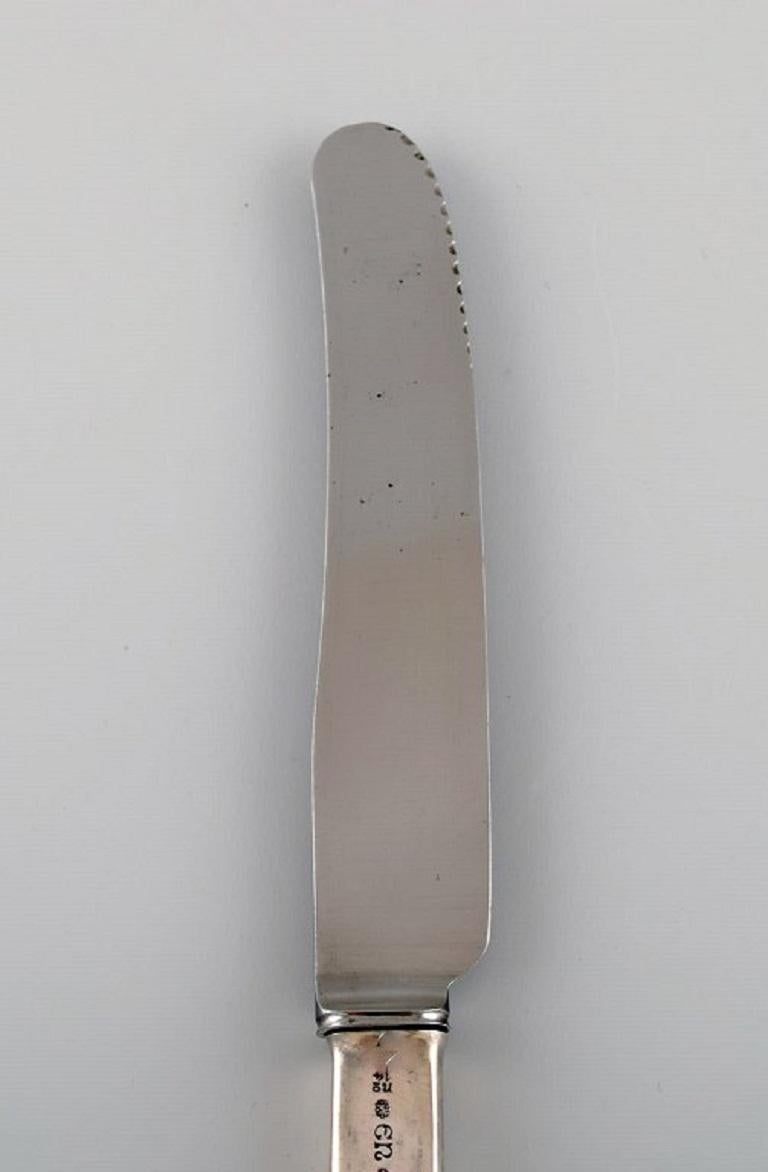 Evald Nielsen Number 14 Dinner Knife in Hammered Silver and Stainless ...