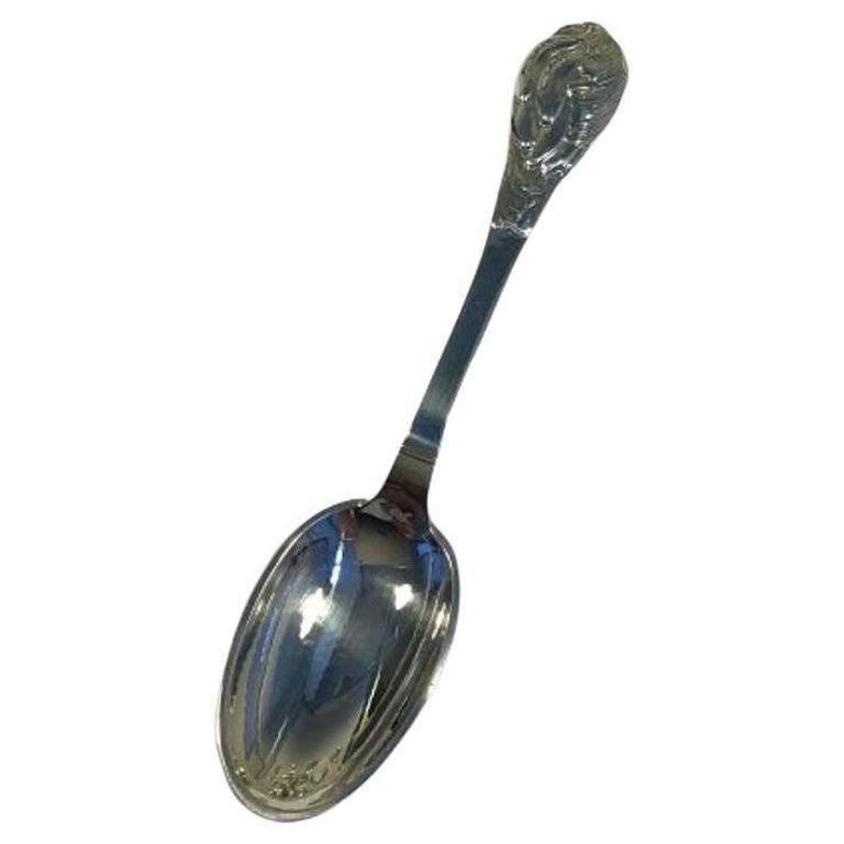 Evald Nielsen Silver Dessert Spoon For Sale at 1stDibs