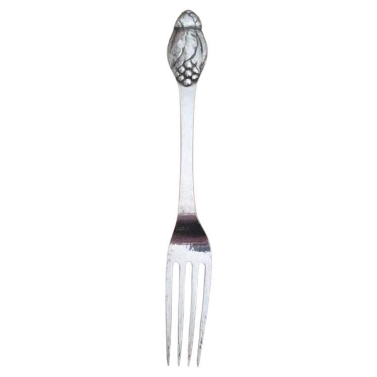 Evald Nielsen Silver Dinner Fork No 6 For Sale at 1stDibs