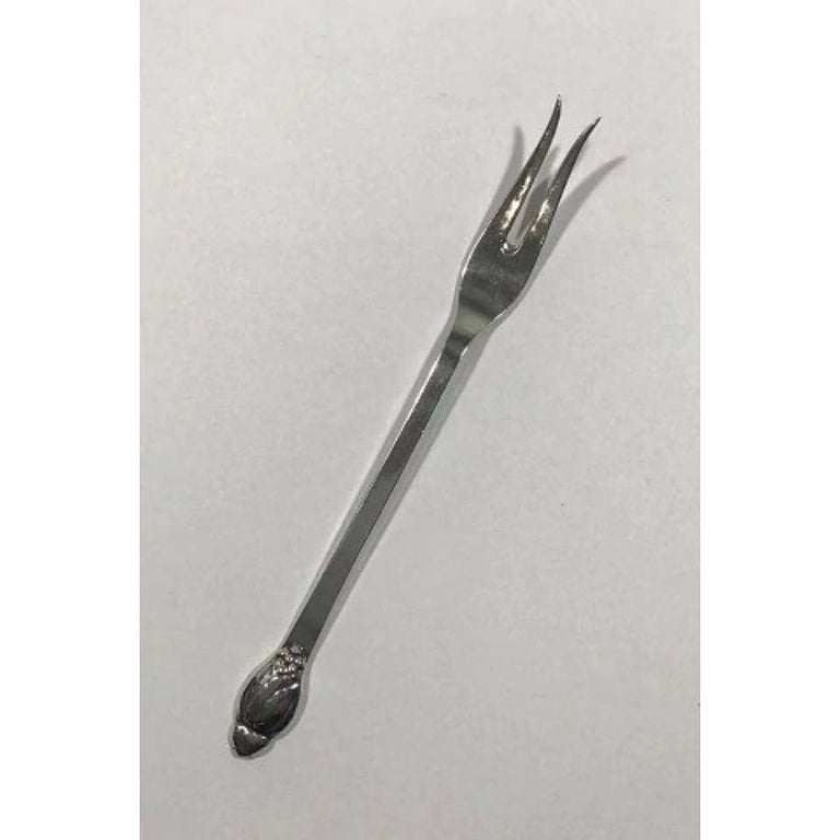 Evald Nielsen Silver No 6 Cold Cut's Fork For Sale at 1stDibs