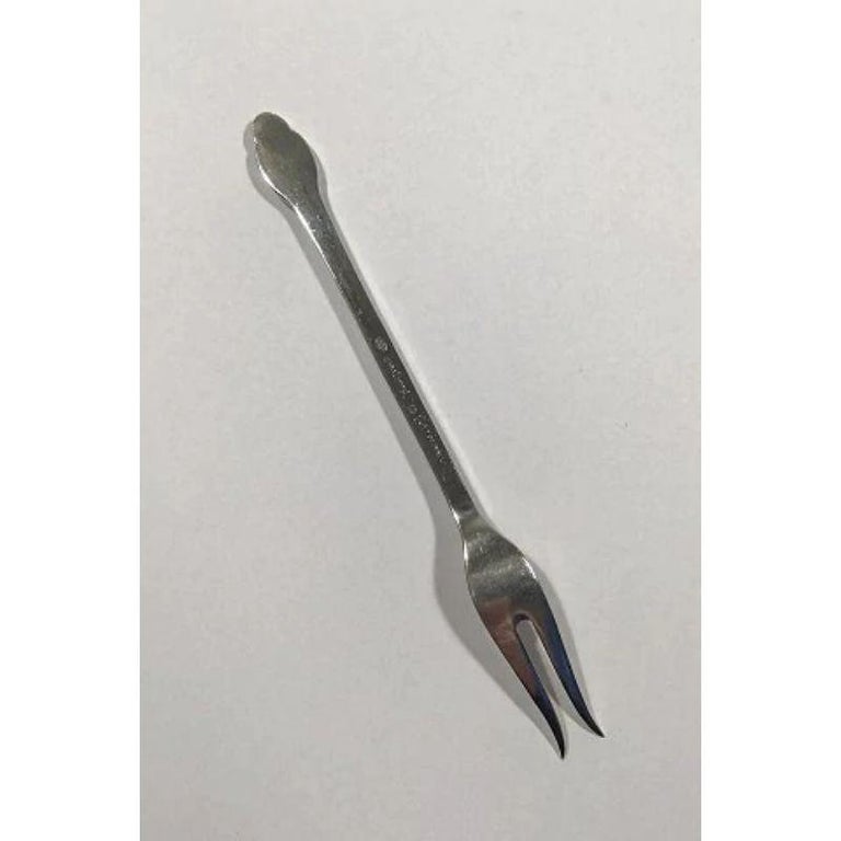 Evald Nielsen Silver No 6 Cold Cut's Fork For Sale at 1stDibs